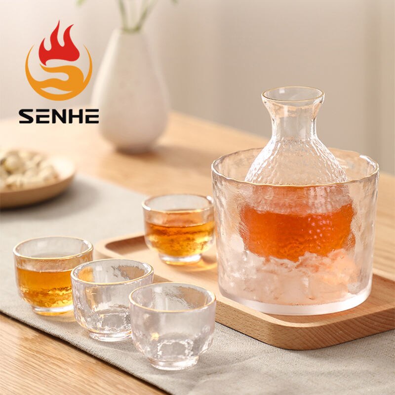 Japanese Hip Flasks Set Glass Wine Warmer Jug Home... – Vicedeal