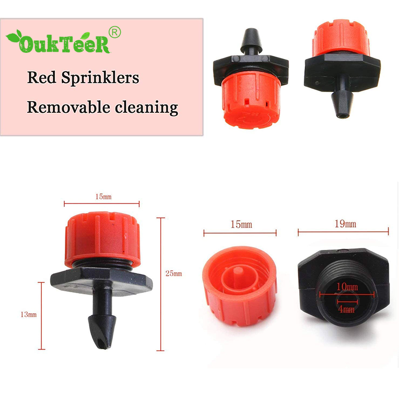 100-300Pcs 1/4 Adjustable Micro Drip Irrigation Sy... – Vicedeal