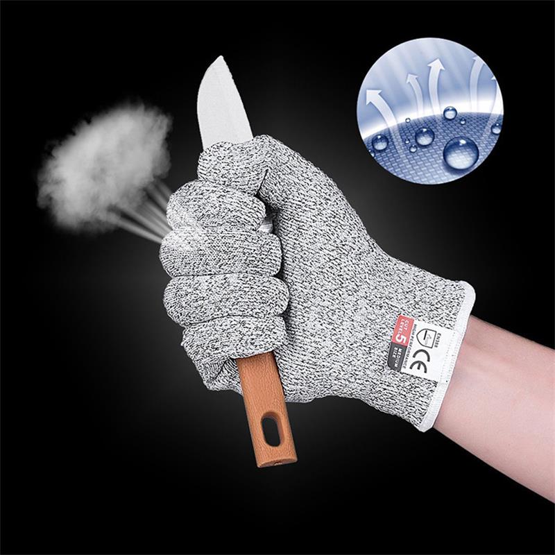 1 Pair Anti-cut Gloves Level 5 Protection Safety W... – Vicedeal