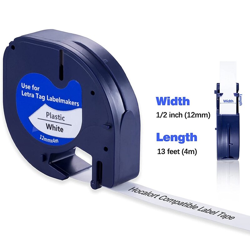 5-Pack Label Maker Tape For DYMO Letratag Refill P... – Grandado