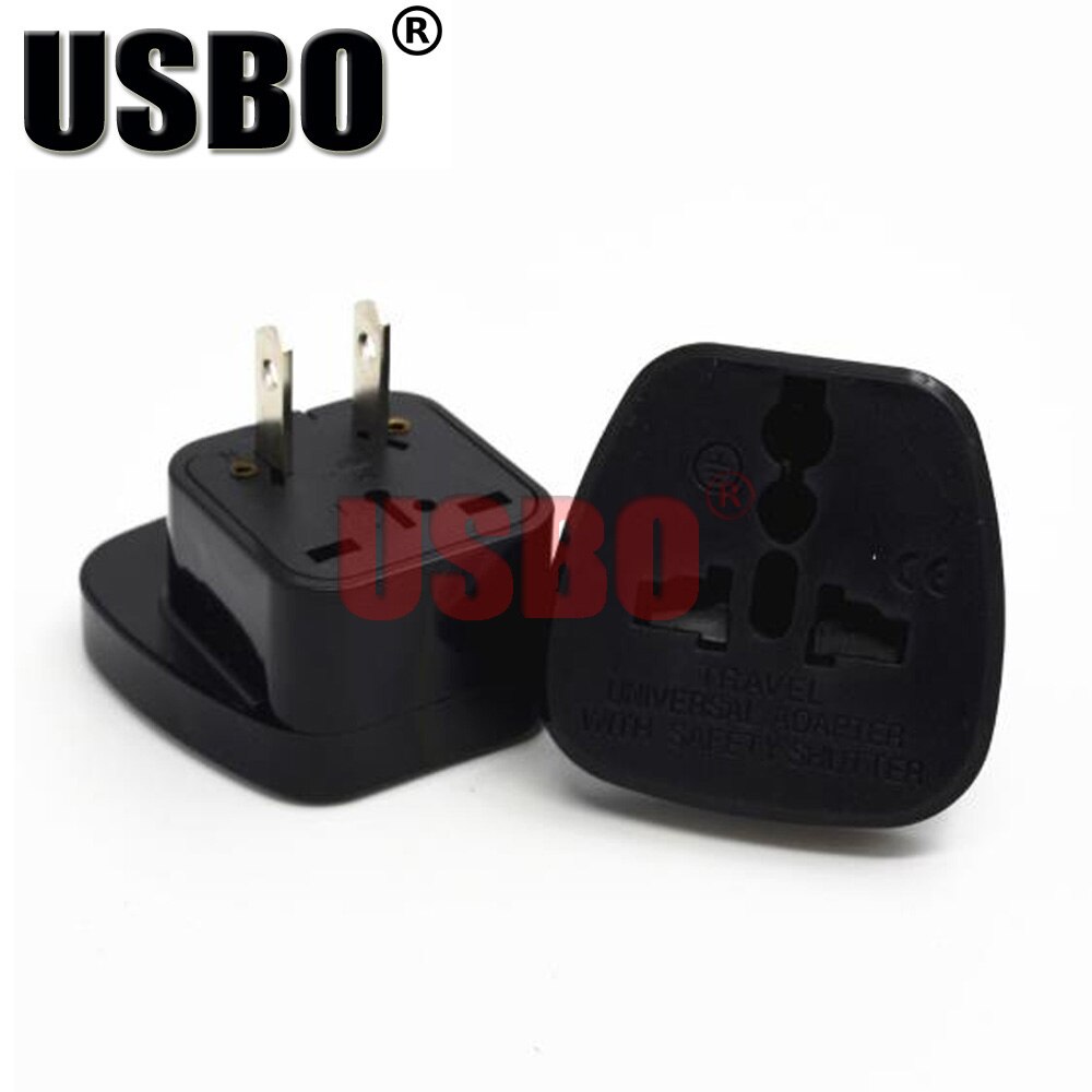 Black white 10A 250V universal travel adaptor plug... – Vicedeal