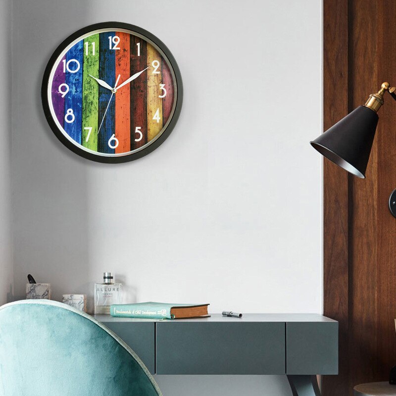 Wall Clock Vintage Style 12 Inch Silent Round Wall... – Grandado
