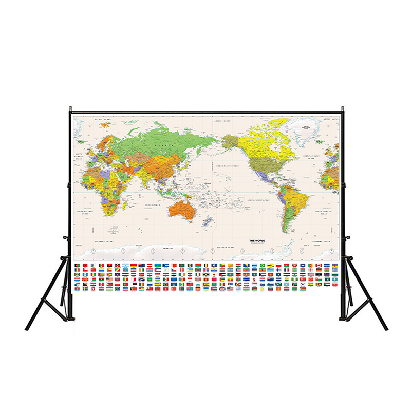 The World Map with National Flags 59*42cm Retro Ca... – Vicedeal
