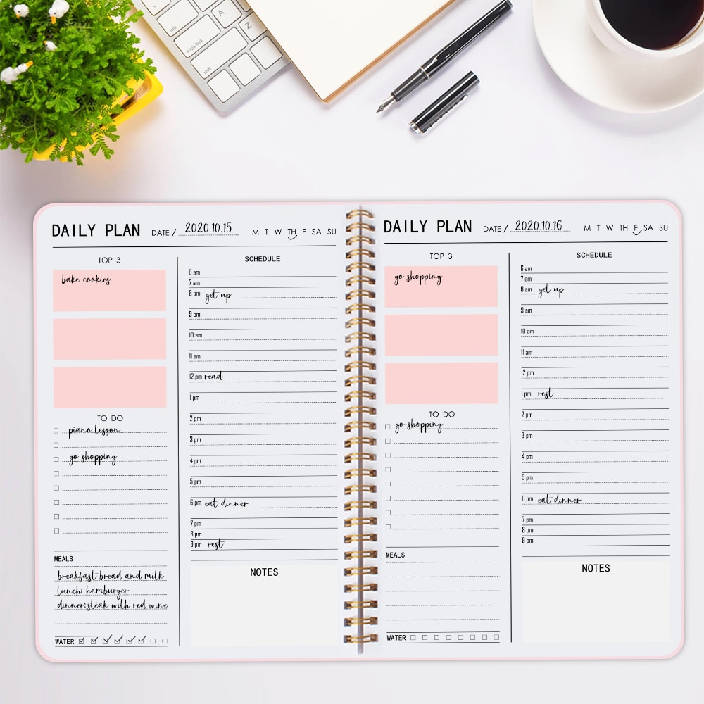 Trees Non-Dated Daily Hourly A4 Planner Notebooks ... – Grandado