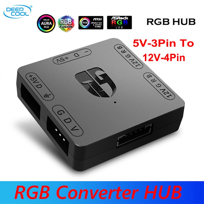 DEEPCOOL RGB convertidor de 5V a 12V RGB de transf... – Grandado