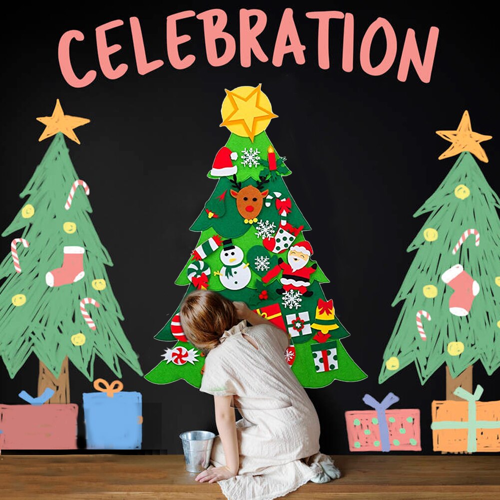 Felt Christmas Tree With 26 PCS Detachable Ornamen... – Grandado