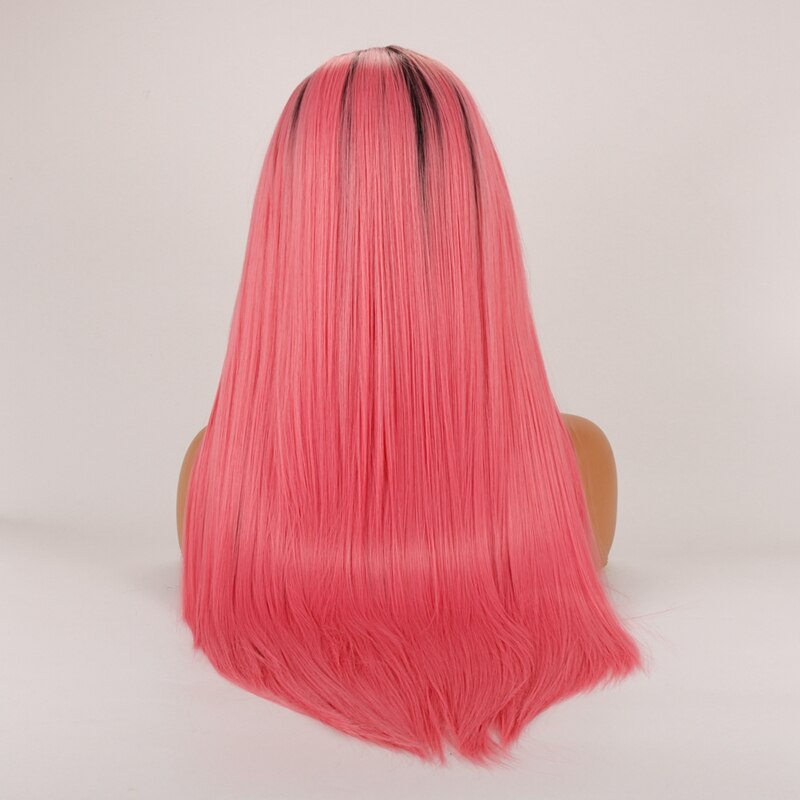 DLME 1b/Pink Ombre Pink Lace Frontal Wig Silky Str... – Grandado