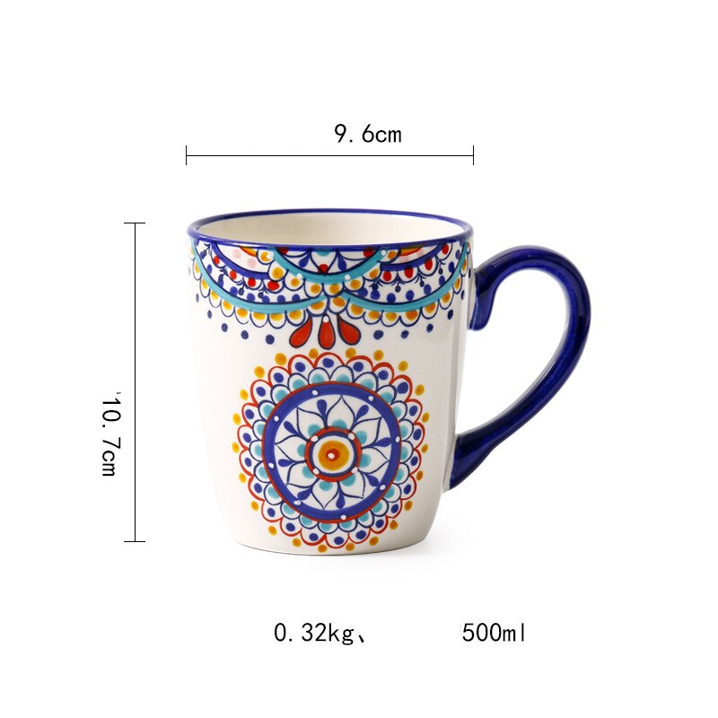 Pattern Mediterranean Ceramic Tableware Set Wester... – Grandado