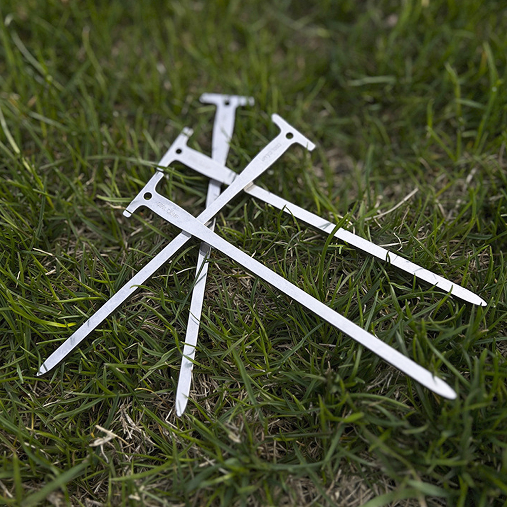 4Pcs 12cm Tent Ground Stakes with Hole Hiking Tent... – Grandado