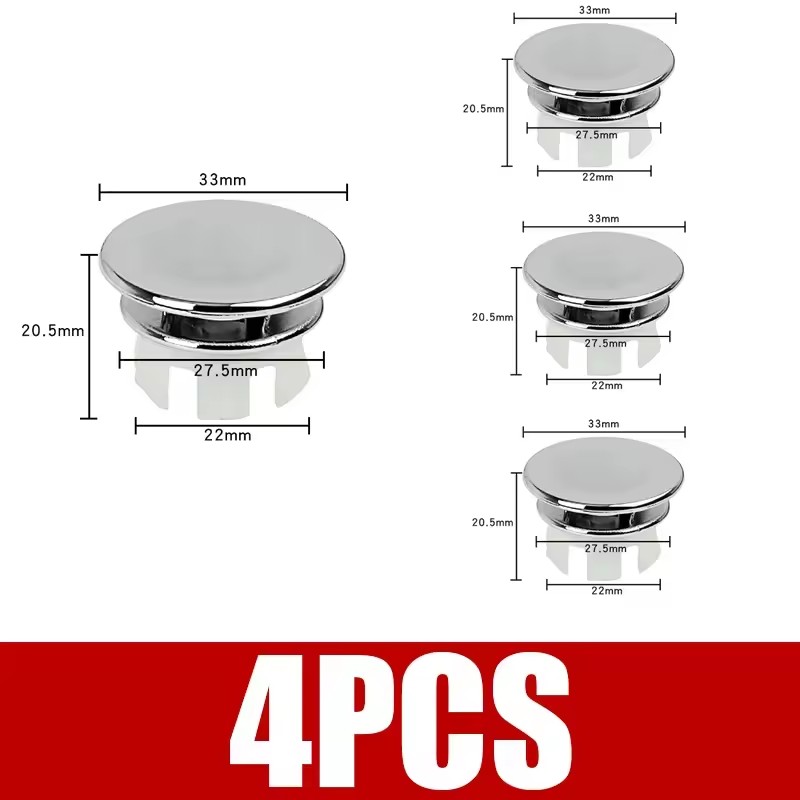 4Pcs Plastic Sink Hole Overflow Cover for Kitchen ... – Grandado
