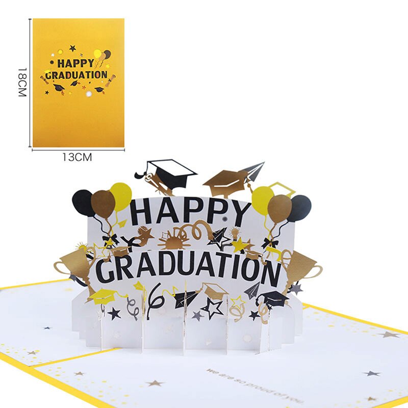 Happy Graduation Card Pop Up 3D Greeting Cards Han... – Vicedeal
