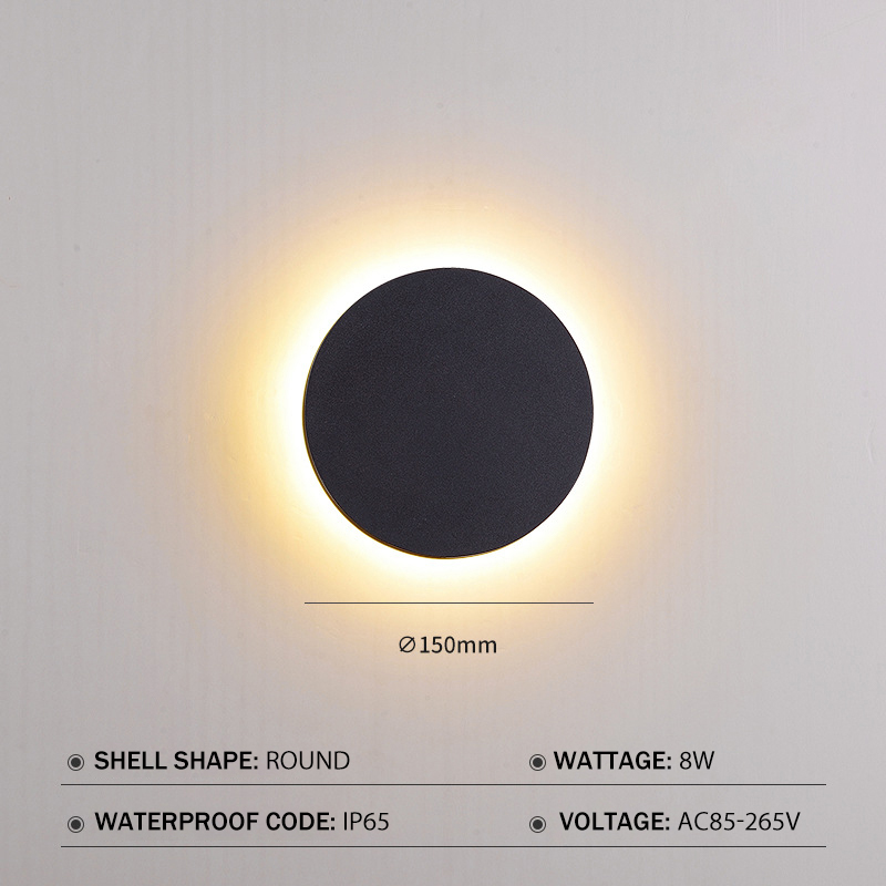 LED Wall Lamp 8W Round Square Aluminum Living Room... – Vicedeal