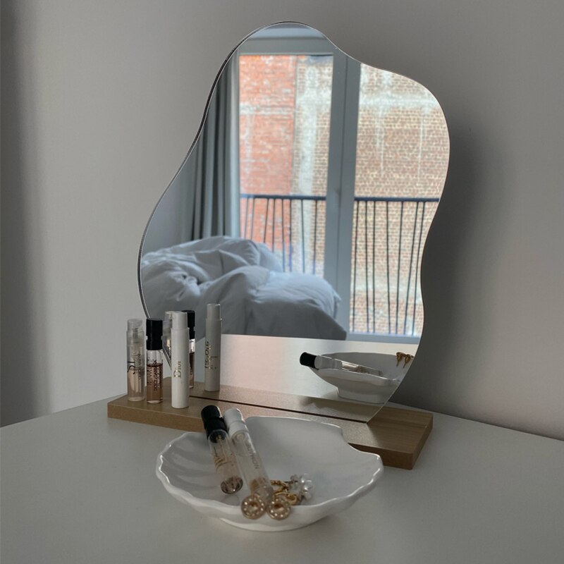 Irregular Makeup Vanity Mirror Mirror Acrylic Deco... – Grandado