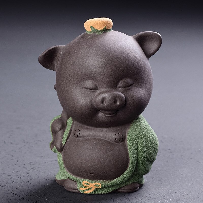 Tea Set Gardening Cute Pig Tea Pet Ornaments Redwa... – Grandado