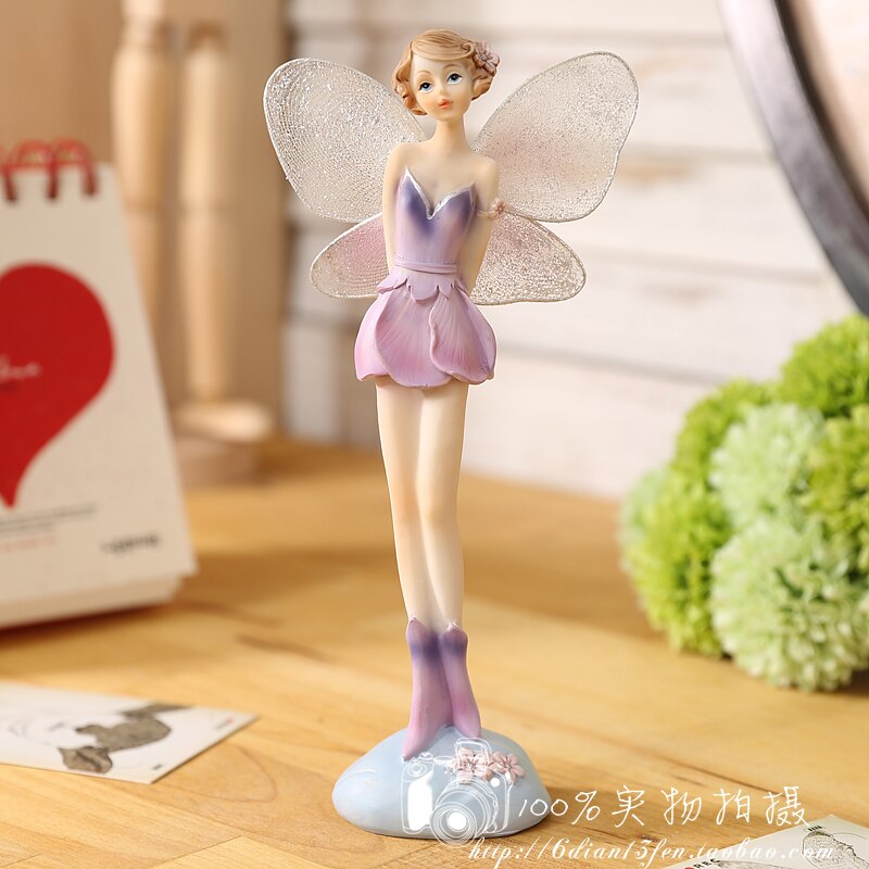 resin paars engel standbeeld home decor ambachten ... – Grandado