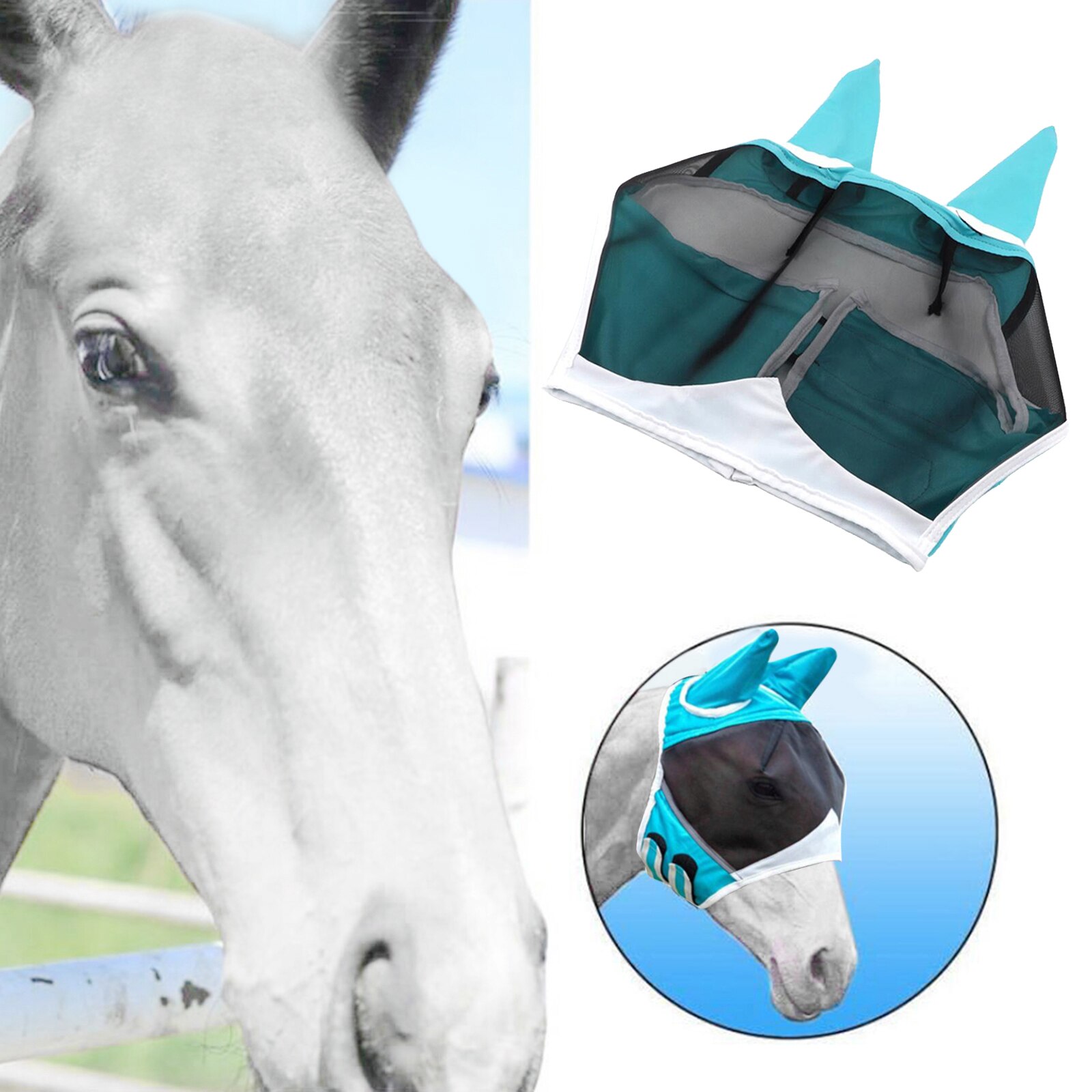 Equine Horse Fly Mask Mesh Veil to Prevent Insect ... – Grandado