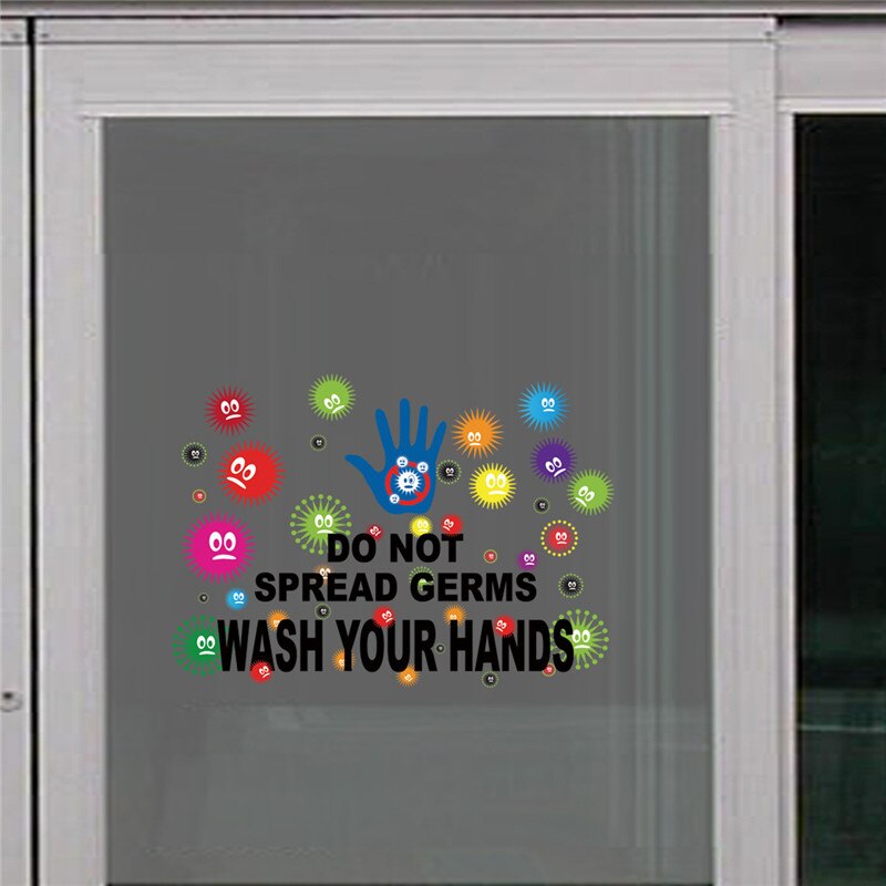 COVID-9 Prevention Window-stickers 'WASH HANDS' Le... – Vicedeal
