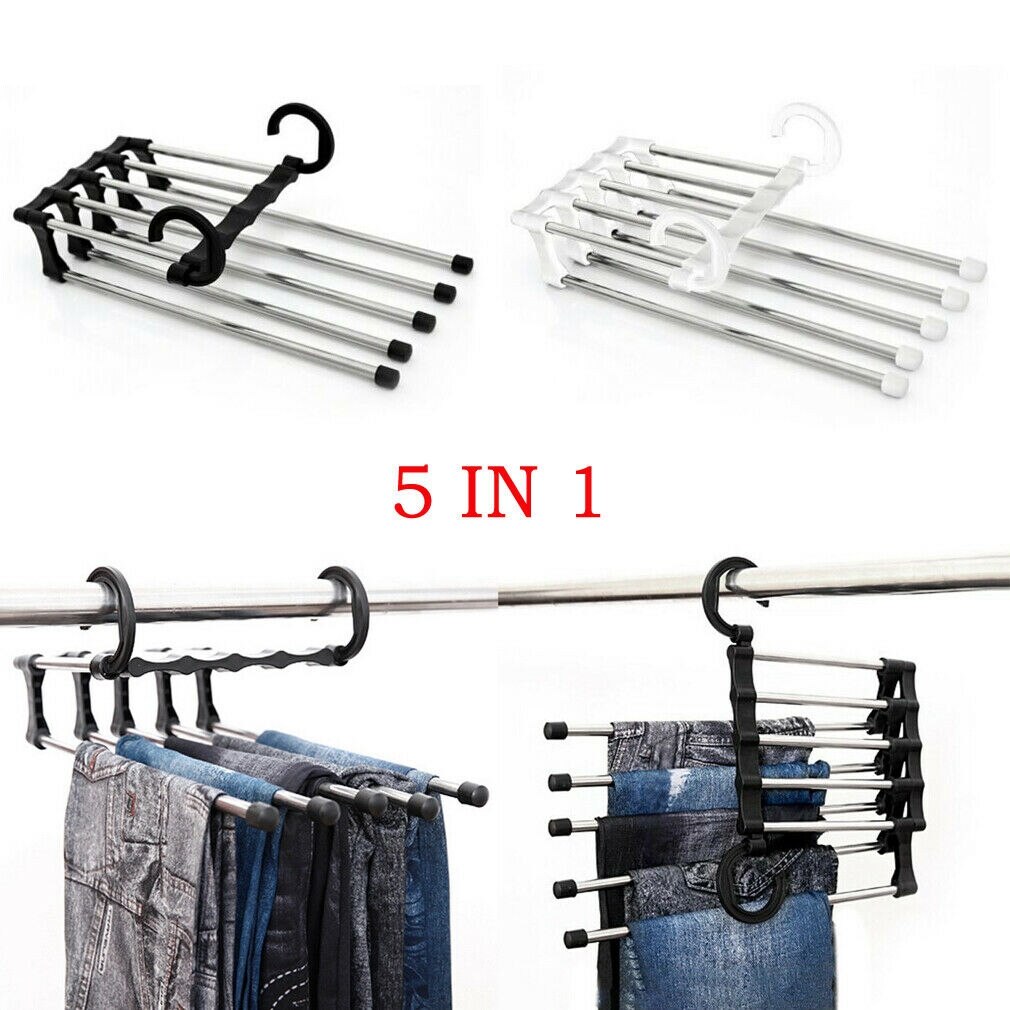 5 in1 Pant rack shelves Stainless Steel Multi-func... – Vicedeal