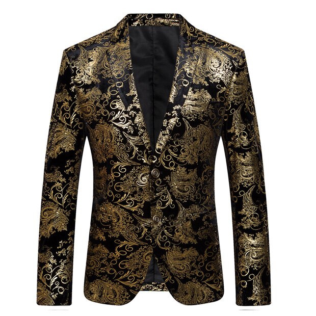 Heren zilveren paisley bronzing getande revers flu... – Vicedeal