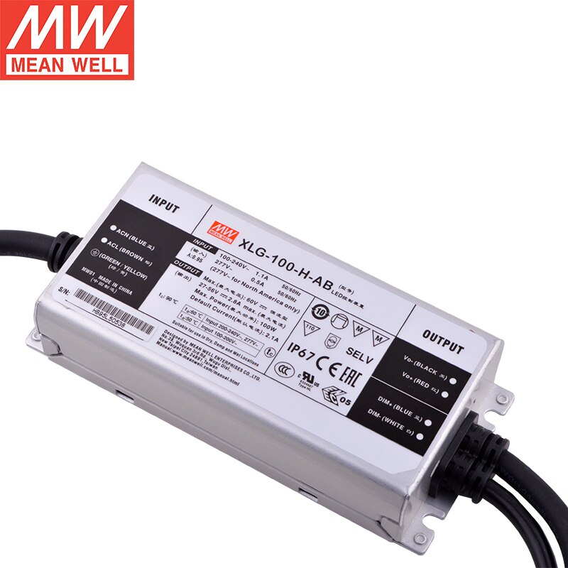 MEAN WELL XLG-100-H-AB 100W 27-56V 2100mA Constant... – Grandado