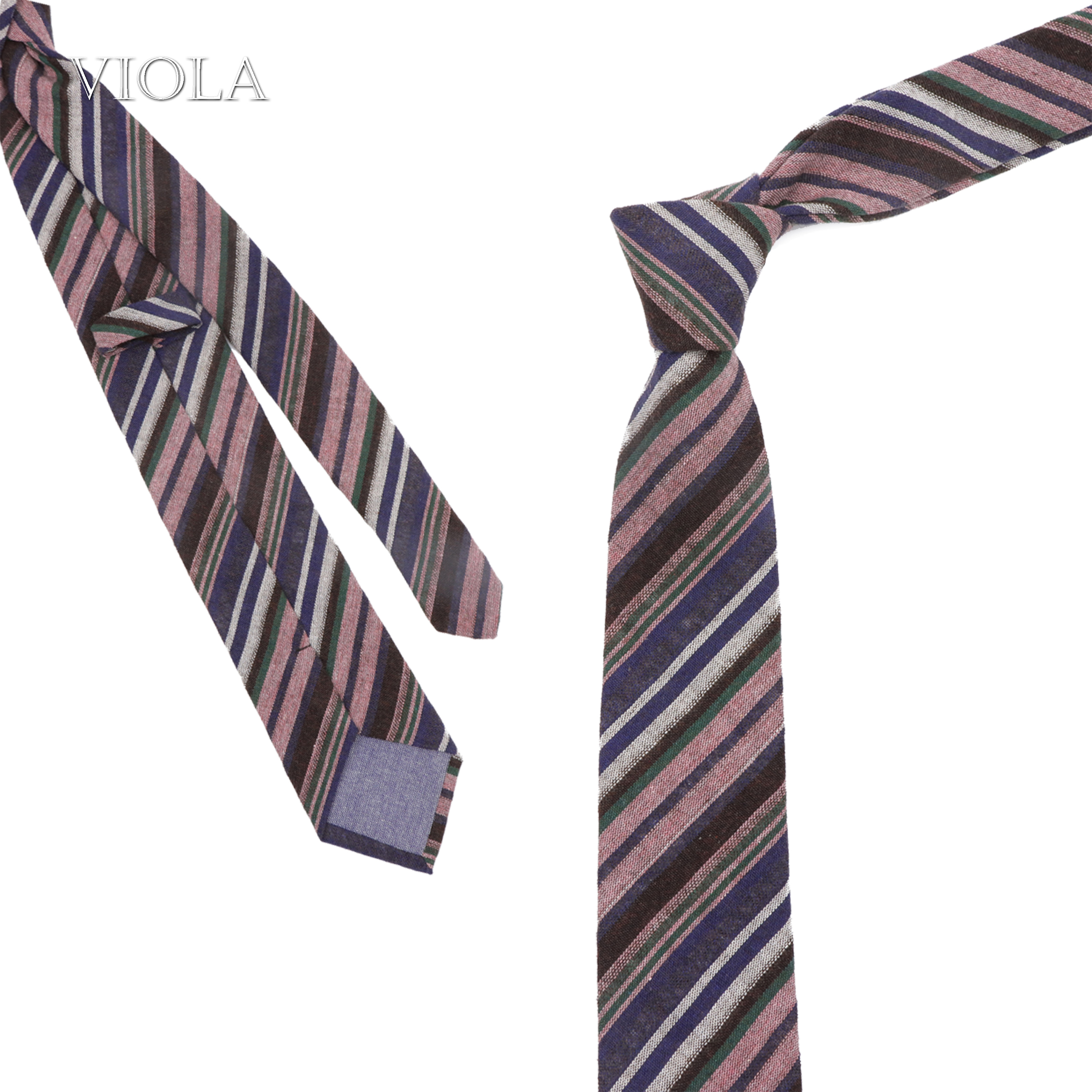 Café Retro Quaint Striped 6.5cm 100% Cotton Tie Pu... – Grandado