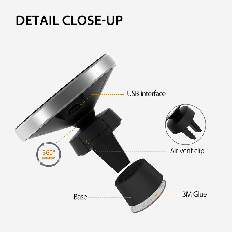 Auto Mount Qi Draadloze Oplader Voor iPhone X XR X... – Vicedeal