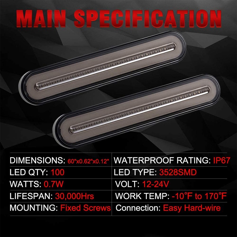 LED Trailer Truck Brake Light Waterproof 3 in1 Neo... – Grandado