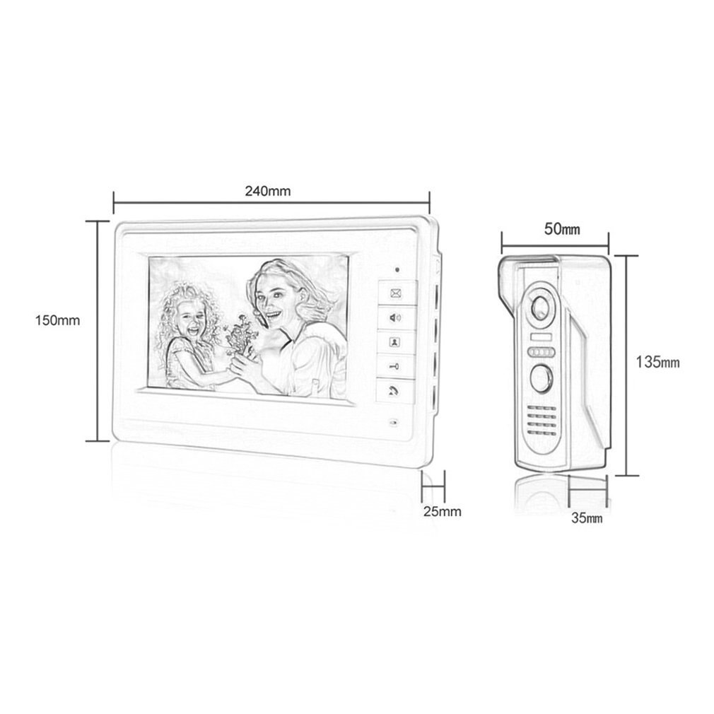 7 Inch HD Color Screen Wired Video Door Phone Syst... – Vicedeal