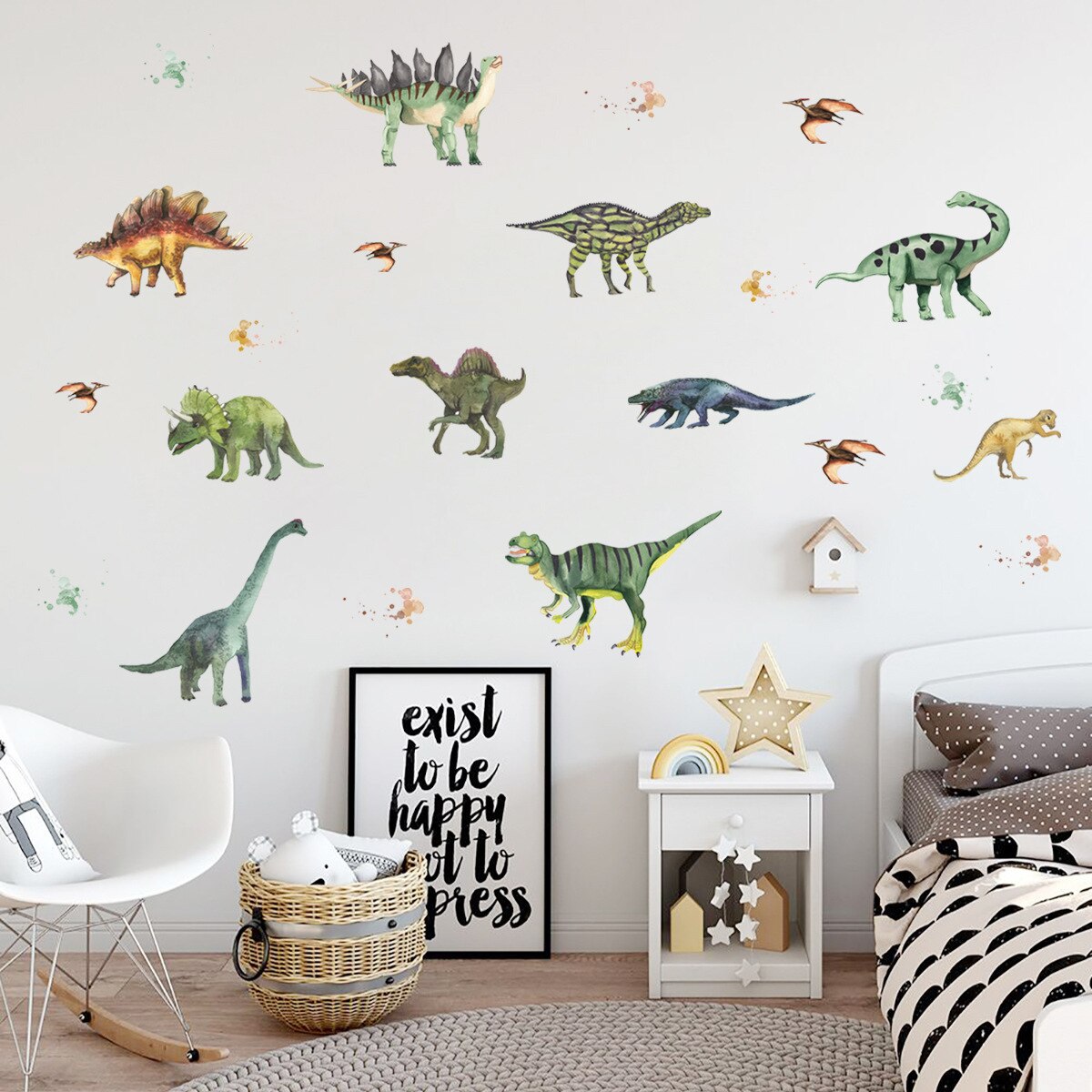 Cartoon Dinosaur Animal Wall Stickers Living Room ... – Grandado