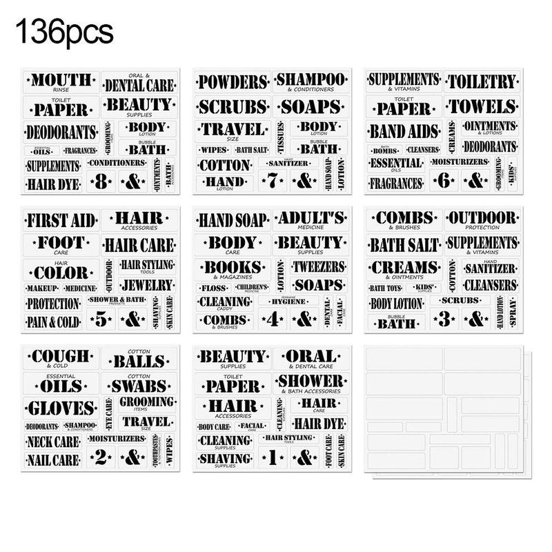 136Pcs Etiketten Stickers Zeepdispenser Flessen Lo... – Vicedeal