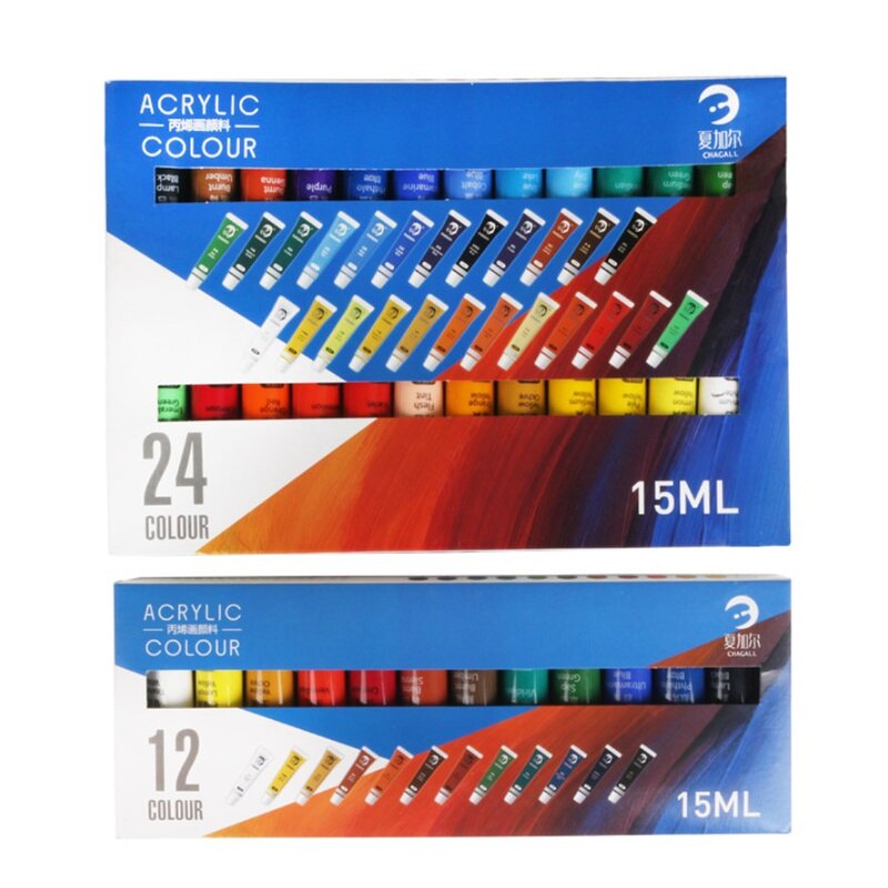 12/24 Colors 15ml Tubes Acrylic Paint Artist DIY P... – Grandado