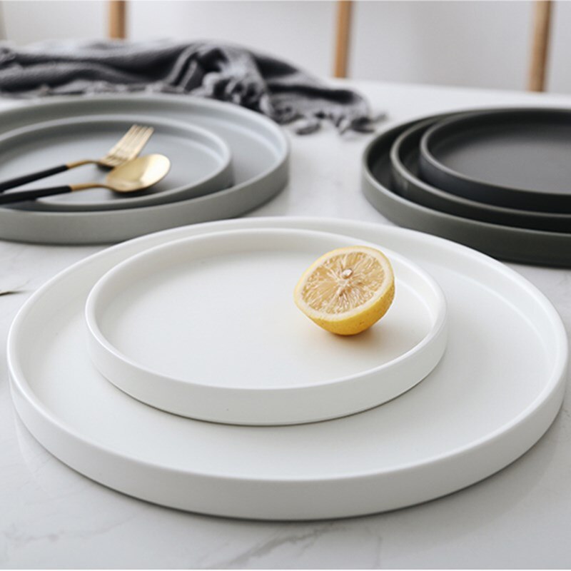 Enkel nordisk husholdning ren farve keramisk midda... – Grandado