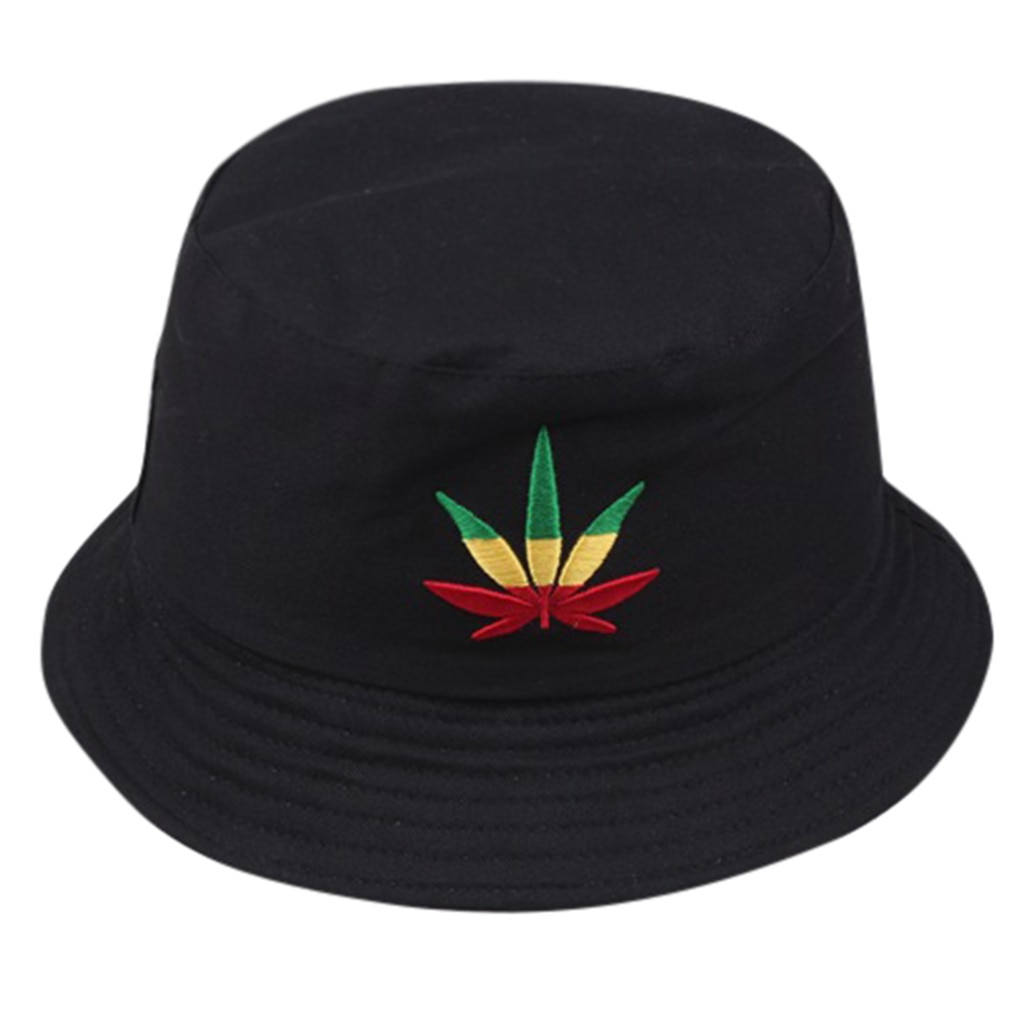 Fashionable Men Women Leaf Bucket Hat Hip Hop Fish... – Grandado