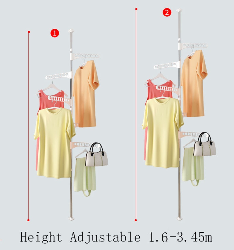 indoor vertical clothes hanger stand space savers ... – Grandado