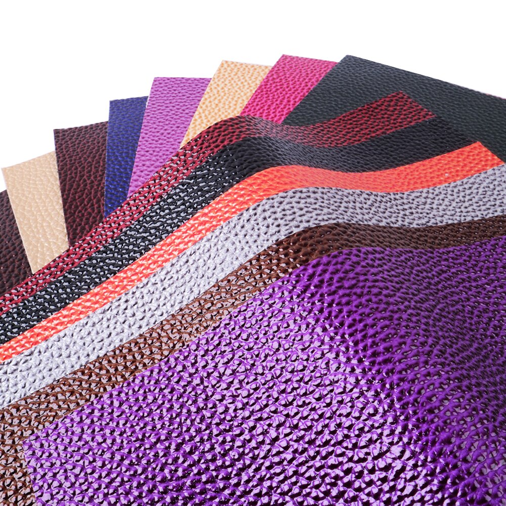 20*34cm Effen Kleur Glossy Litchi Faux Leer Stof, ... – Grandado