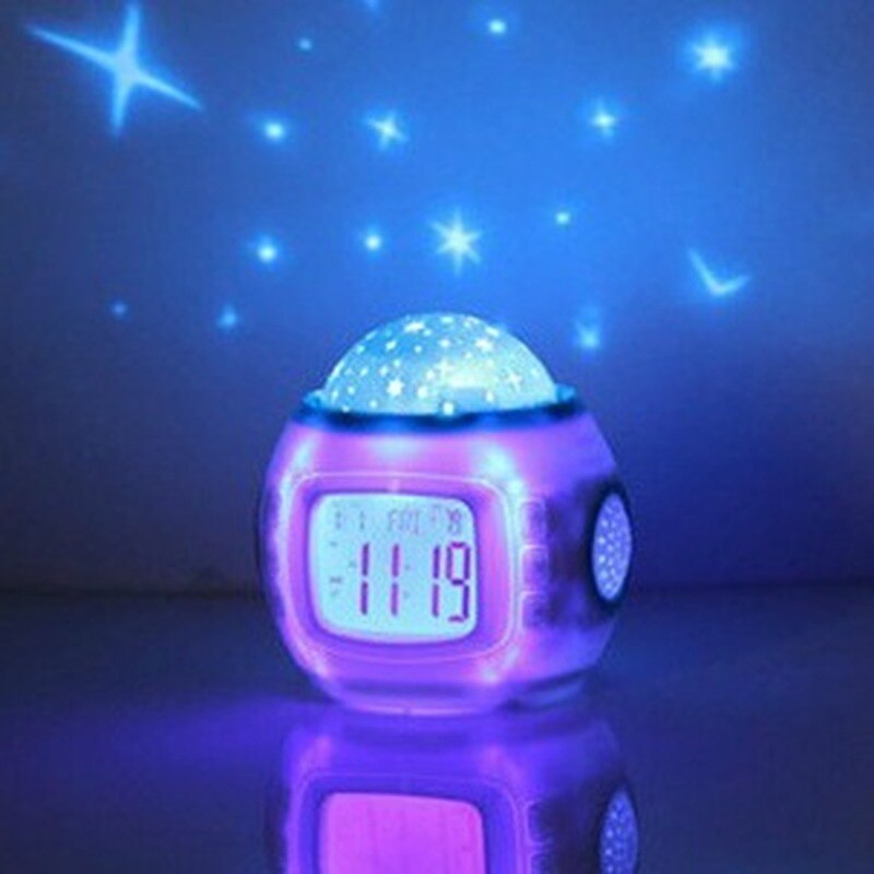 Music Star Sky Projection Clock Student Children L... – Vicedeal
