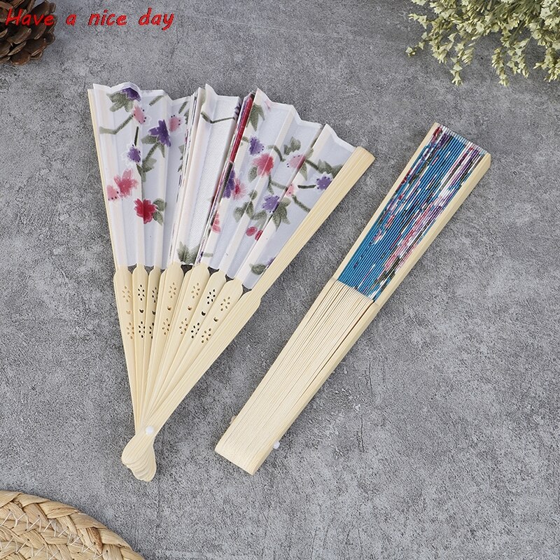 Chinese Japanese Style Silk Fan Folding Fan Weddin... – Grandado