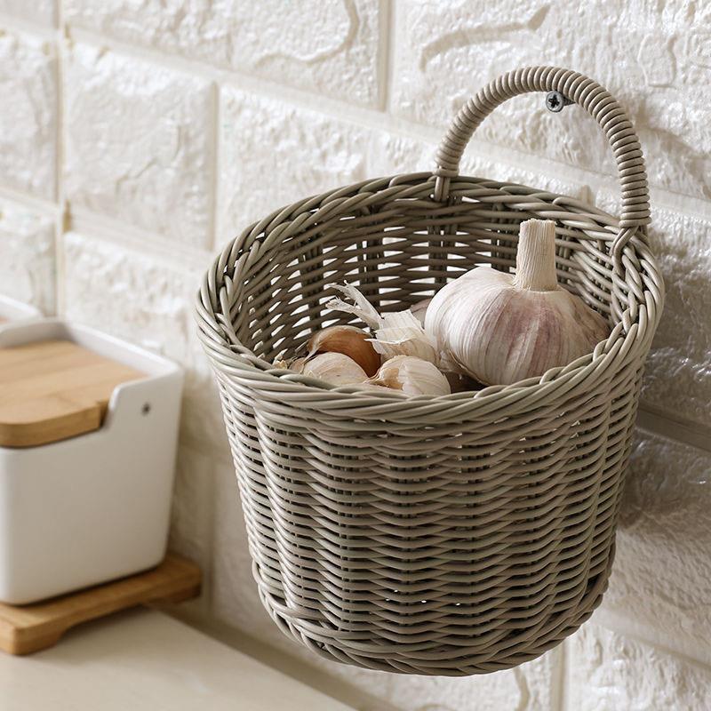 Kitchen Hanging Wall Vegetable Fruit Baskets Natur... – Grandado