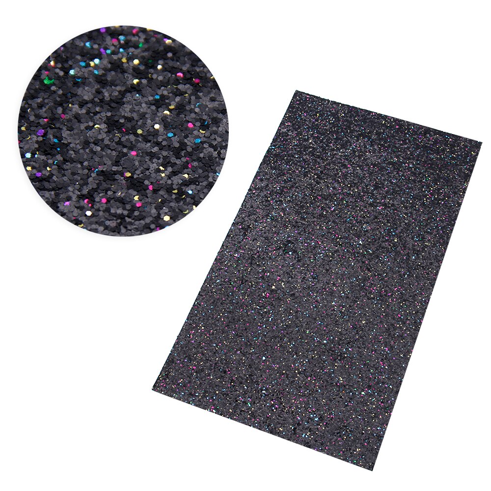 50*140cm Solid Color Chunky Glitter Faux Leather F... – Grandado
