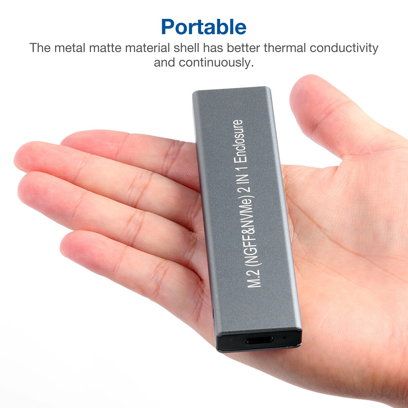 M.2 NVME Double Protocol Enclosure M.2 To USB 3.1 ... – Grandado