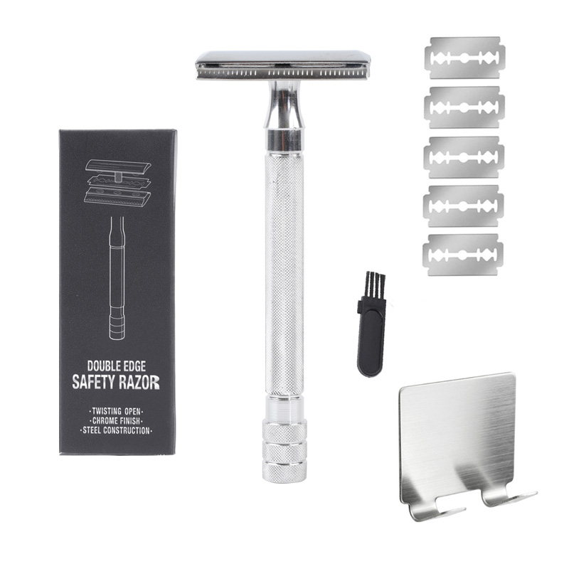 Safety Razor With Brush Classic Men Mild Hair Remo... – Grandado