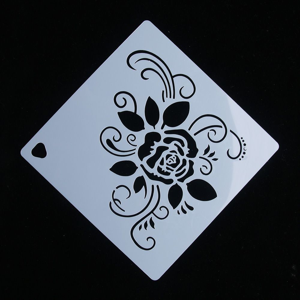 Natural Rose Flower Vine Shaped Reusable Stencil A... – Grandado