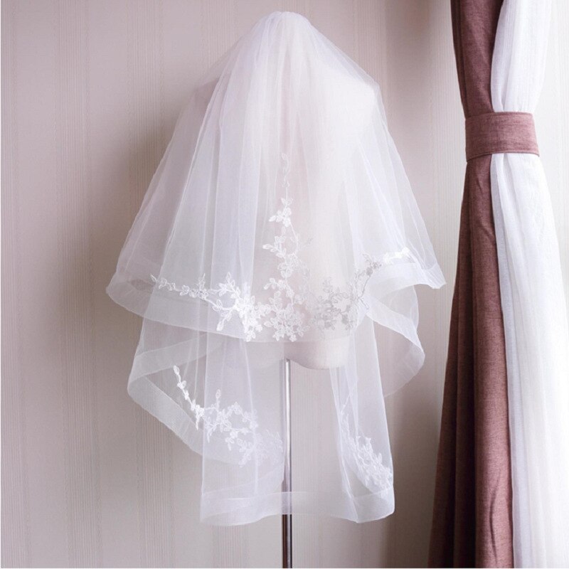 Wedding Veil Lace Cathedral Accessories Mariage Co... – Vicedeal