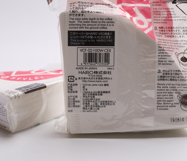 Hario V60 Filter Coffee 01 02 Count Espresso Coffe... – Grandado