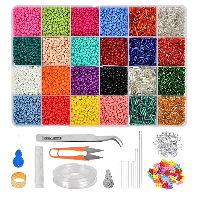 14126 Uds. Kit de cuentas de cristal de Color mezc... – Grandado