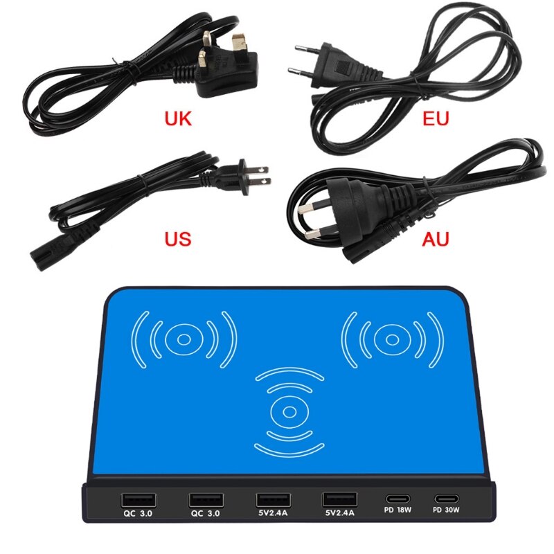 Universal 6Ports 30W Type C PD QC3.0 USB 10W Dual ... – Grandado
