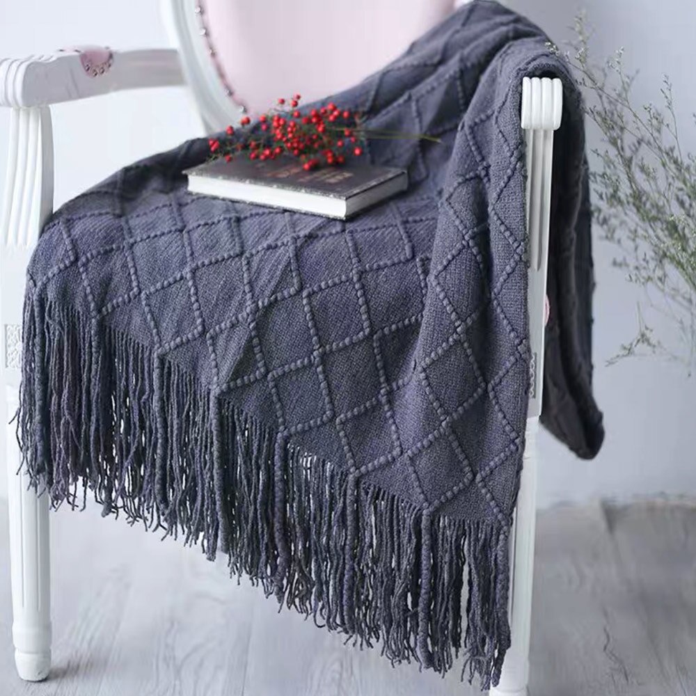 Nordic Knitted Throw Thread Blanket Bedding Sofa P... – Vicedeal