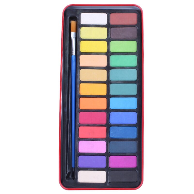24 Colors Solid Watercolor Paint Pigments Tablet S... – Vicedeal