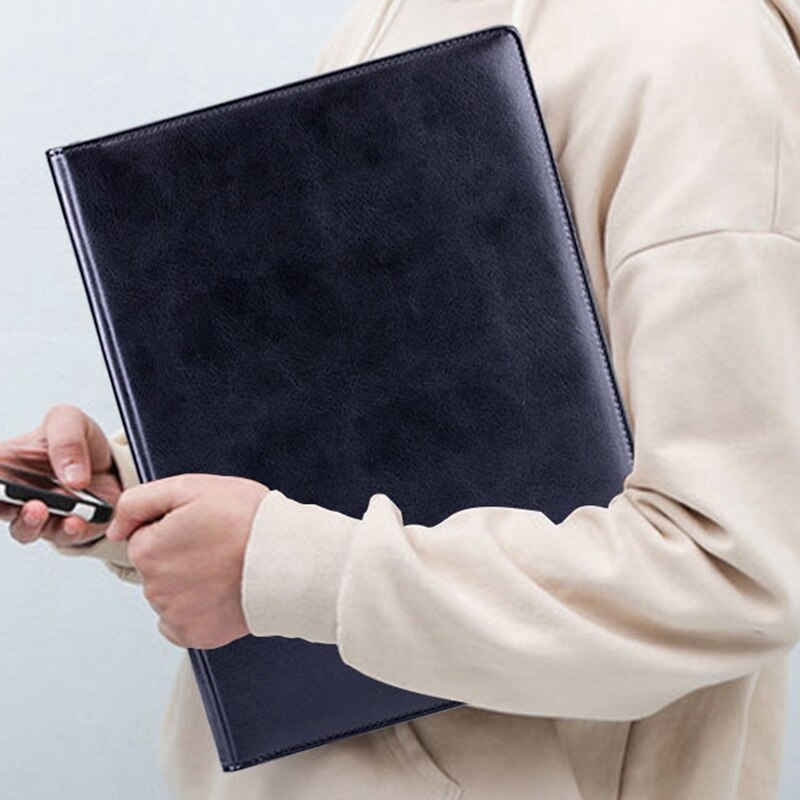 A4 Leather Folder Padfolio Multi-Function Office O... – Grandado