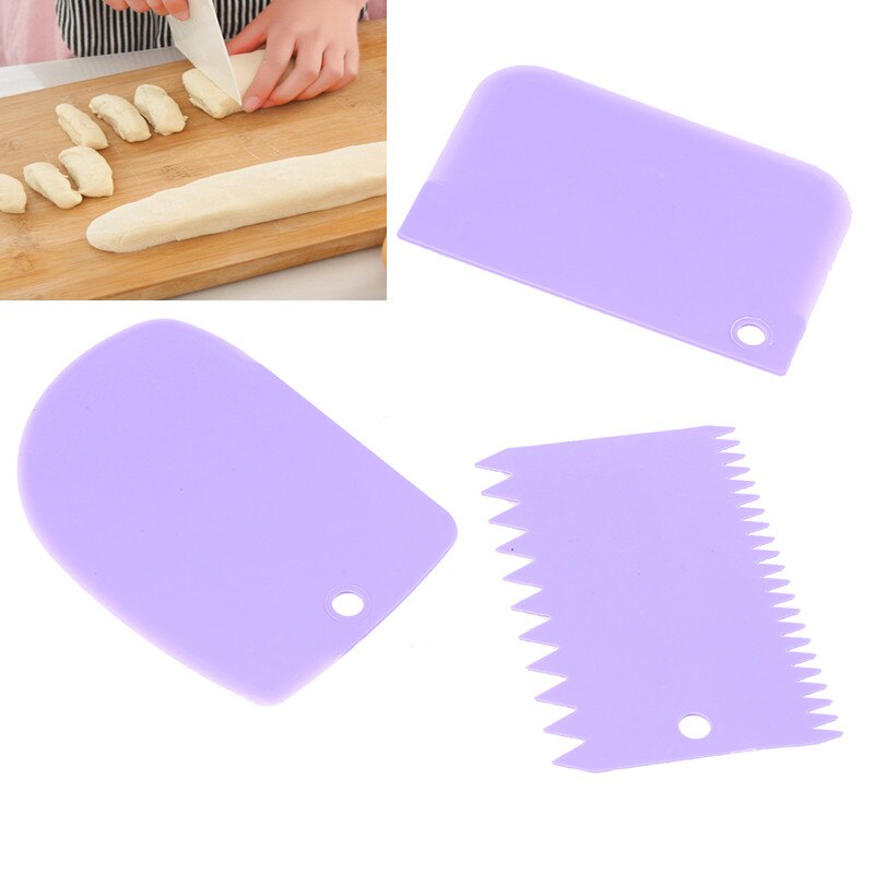 3PCS Silicone Cake Scrapers Smoother Dough Cutter ... – Grandado